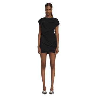 Entire studios Entire Studios, Femme, Robes, Noir, Taille: 40 FR Twist Draped Mini Dress