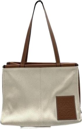 Loewe unisex, Pre-owned, Beige, Taille: ONE Size Sac &agrave; bandouli&egrave;re en toile Pre-owned