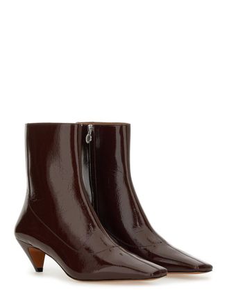 Stella McCartney Cotton-Blend Boots - Bordeaux