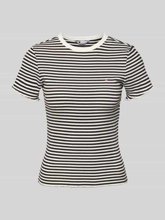 Tommy Jeans Slim Fit T-Shirt aus Baumwoll-Mix