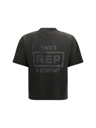 Represent Logo Print T-Shirt - Gray