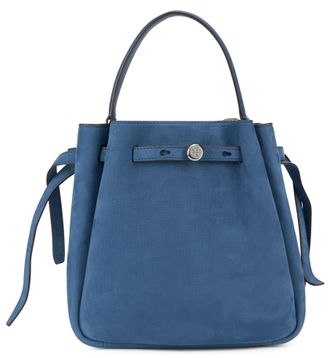 Tory Burch Womens Bucket Bag Nappa Leather Soft Blue