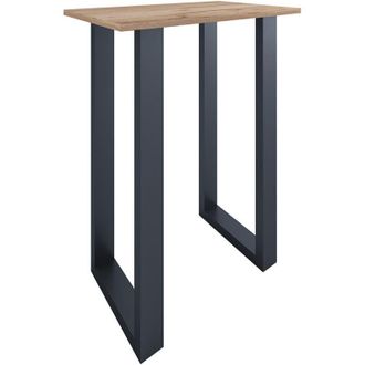 ebuy24 Xona Bartisch 80x50 Eiche dekor, schwarz