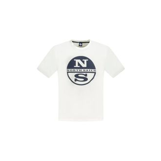 North Sails Homme, Tops, Blanc, Taille: L Maxi Logo T-shirt