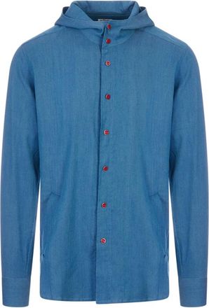 Kiton Homme, Chemises, Bleu, Taille: L Mariano Hooded Shirt