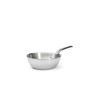 De Buyer De Buyer - Sauteuse &agrave; queue bomb&eacute;e en inox 5 couches AFFINITY - 20 cm - Fabriqu&eacute;e en France, Sans PFAS, Mont&eacute;e Rapide en Temp&eacute;rature, Inox 18/10, Tous