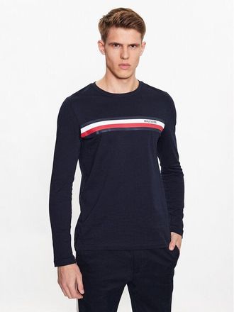 Tommy Hilfiger Longsleeve Monotype Chest Stripe MW0MW32366 Dunkelblau Slim Fit