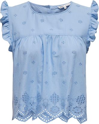 Only Onlsilla S/L Frill Top WVN Noos