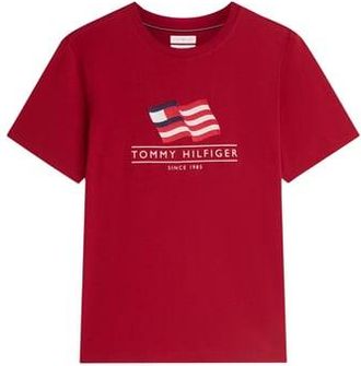 Tommy Hilfiger T-shirt &agrave; motif drapeau et logo en coton