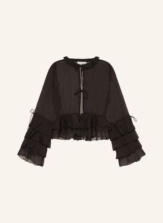 Sofie Schnoor Blusenshirt Macisw Mit Volants schwarz