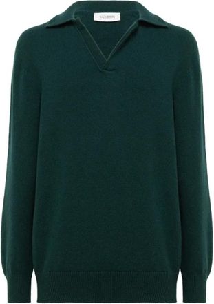 Laneus Gestrickter Poloshirt - - Knitwear - Herren - Gr&uuml;n - S