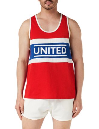 Benetton Herren Tanktop 3hckuh001 Unterhemd, Rot 8h7, Large