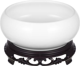 IFUNDOM Weißer Keramik-Pflanztopf Mit Lotusblüte Und Stabilem Boden Blumenvase Für Hydrokulturpflanzen Heim- Und Bürodekor