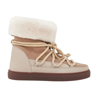 INUIKII Beige Leder Schneestiefel Classic High - - Shoes - Damen - Beige - 38 EU