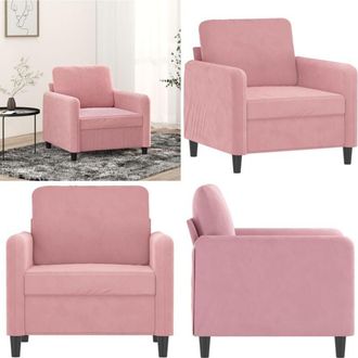 vidaXL Sessel Rosa 60 cm Samt - Samtsofa - Rosa Sessel - Wohnzimmersofa - Lounge Chair - Gemütlicher Sessel - Home & Living