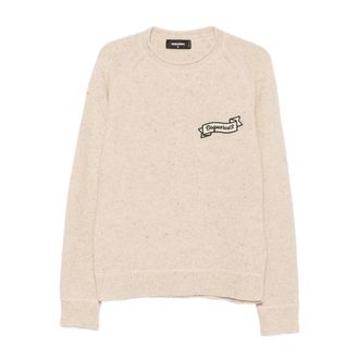 Dsquared2 Basic Strickpullover - - Knitwear - Herren - Beige - S