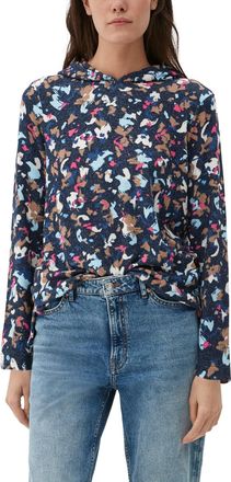 s.Oliver Damen T-Shirts T Shirts Langarm, Blau, 32 EU