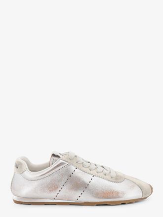 Miu Miu Plume vintage silver leather sneakers - MIU MIU - gender_Woman