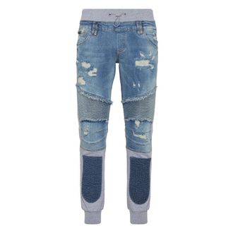 Philipp Plein Denim Jogginghose Skull&Bones - - Jeans - Herren - Blau - W28