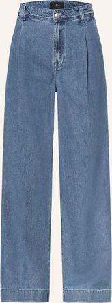 7 For All Mankind Wide Leg Jeans Pleated Trouser blau