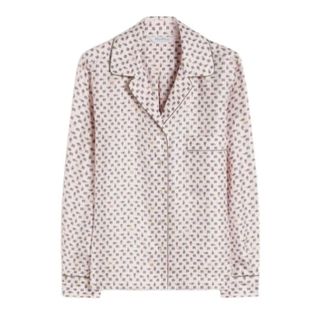 Max Mara Semi-Figurgeschnittenes Hemd aus bedruckter Seide - - Blouses & Shirts - Damen - Rosa - XS