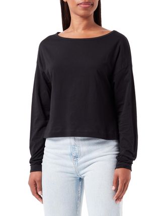 Benetton Damen T-Shirt, Schwarz 100, XXS