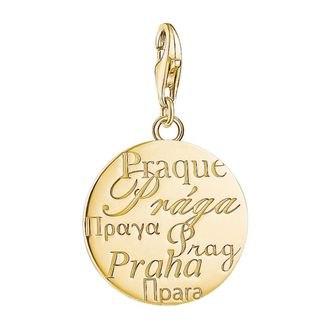 Thomas Sabo Gold Prag Charm Anh&auml;nger M&uuml;nze - - Accessories - Damen - Gelb - ONE SIZE