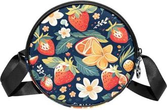 Generic Sac &agrave; bandouli&egrave;re rond pour femme, petit sac &agrave; bandouli&egrave;re avec fermeture &eacute;clair, bretelles r&eacute;glables, style d&eacute;contract&eacute;, pour femmes et filles
