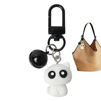 Generico Bagues &agrave; cl&eacute; de chat pour cl&eacute;s de voiture - Porte-cl&eacute;s &agrave; suspension de 5 cm de Chaton mignon, porte-cl&eacute;s de charme r&eacute;sistant, accessoire &agrave; pendentif &eacute;