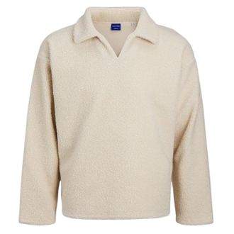 Jack & Jones Jack And Jones - Sweatshirt f&uuml;r Herren, Teddy-Stoff, Lang&auml;rmlig (Haferflocken)