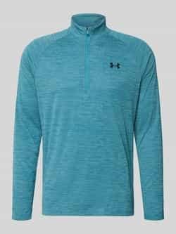 Under Armour Funktionsshirt mit Logo und Rei&szlig;verschluss