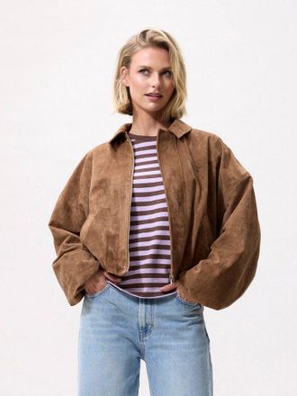 Catwalk Junkie Lederimitatjacke Faux suede jacket - Oversize &Uuml;bergangsjacke - Damen Jacke