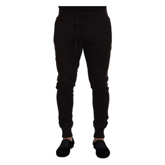 Dolce & Gabbana Cashmere Drawstring Pants - - Trousers - Herren - Braun - 2XL