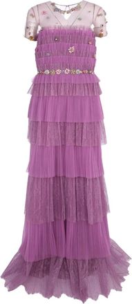 Costarellos Gestuftes Sammie Kleid - Violett