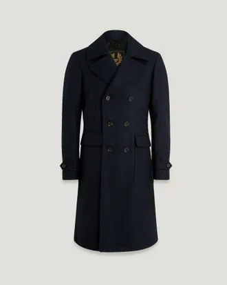 Belstaff Belstaff Manteau Milford pour homme Mélange de laine et cachemire Bleu encre Taille 46