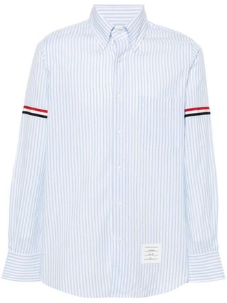 Thom Browne chemise en coton à rayures - Bleu