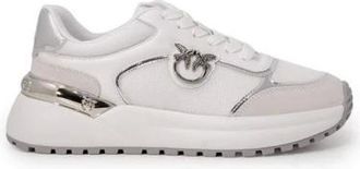 Pinko Pinko, Femme, Chaussures, Blanc, Taille: 39 EU Baskets basses avec d&eacute;tail logo