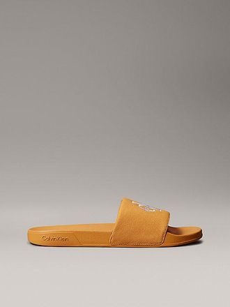 Calvin Klein Nemo - Logo-slippers Aus Canvas Mit Klassischem Logo - Golden Orange - Herren - EU 40