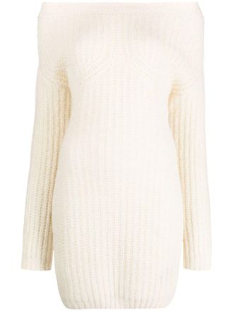 Dsquared2 robe courte &agrave; &eacute;paules d&eacute;nud&eacute;es - Blanc