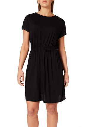 Pieces Damen Pcpetrine Dress Noos Kleid, Schwarz, S EU