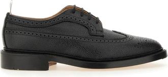 Thom Browne Homme, Chaussures, Noir, Taille: 41 EU Leather Sole Longwing Brogue