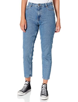 Only Damen Onljagger Life High Mom Ankle DNM Noos Freizeithose, Medium Blue Denimdetail:nas258, 29W / 34L EU