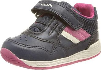 Geox B&eacute;b&eacute; Fille B Rishon Girl A Premiers Pas, Lt Navy/Fuchsia, 18 EU