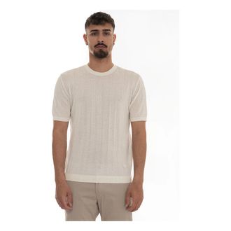 Emporio Armani Pullover mit Lochmuster und kurzen &Auml;rmeln - - Knitwear - Herren - Wei&szlig; - M