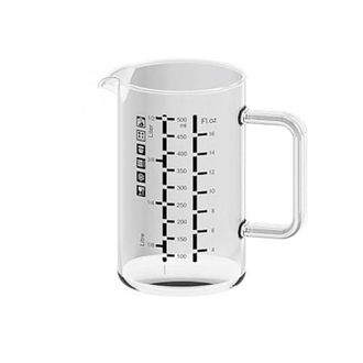 Simax Verre Doseur Mesureur avec anse, Contenance 0,50 L, Dimension 12 x 13,4 cm - Verre Borosilicate tr&egrave;s haute r&eacute;sistance - 3853 SIMAX