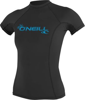 O'Neill Wetsuits Damen Uv Schutz wms basic skins S/S crew Rash Vest, Schwarz, XL