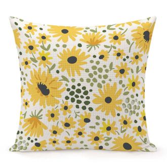 Generic Cushion Covers Gelbe Trendblume Zierkissenbez&uuml;ge Fashion Kissenh&uuml;lle Quadratische Kissenbezug for Heimdekor Gartenstuhl Schlafzimmer 45X45Cm