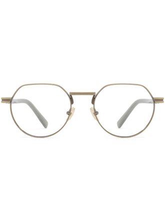 Ermenegildo Zegna lunettes de vue &agrave; monture g&eacute;om&eacute;trique - Or