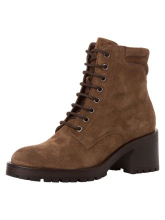 Tamaris Damen Schn&uuml;rstiefel mit Absatz Leder Blockabsatz; CIGAR/braun; 39 EU