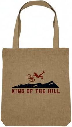 Fabulous Sac Shopping Tote Bag Aspect Lin - King of the Hill V&eacute;lo France Cyclisme VTT - Sac de Courses Toile Epaisse 360g Beige Naturel Cabas Port&eacute; Epaule Soli